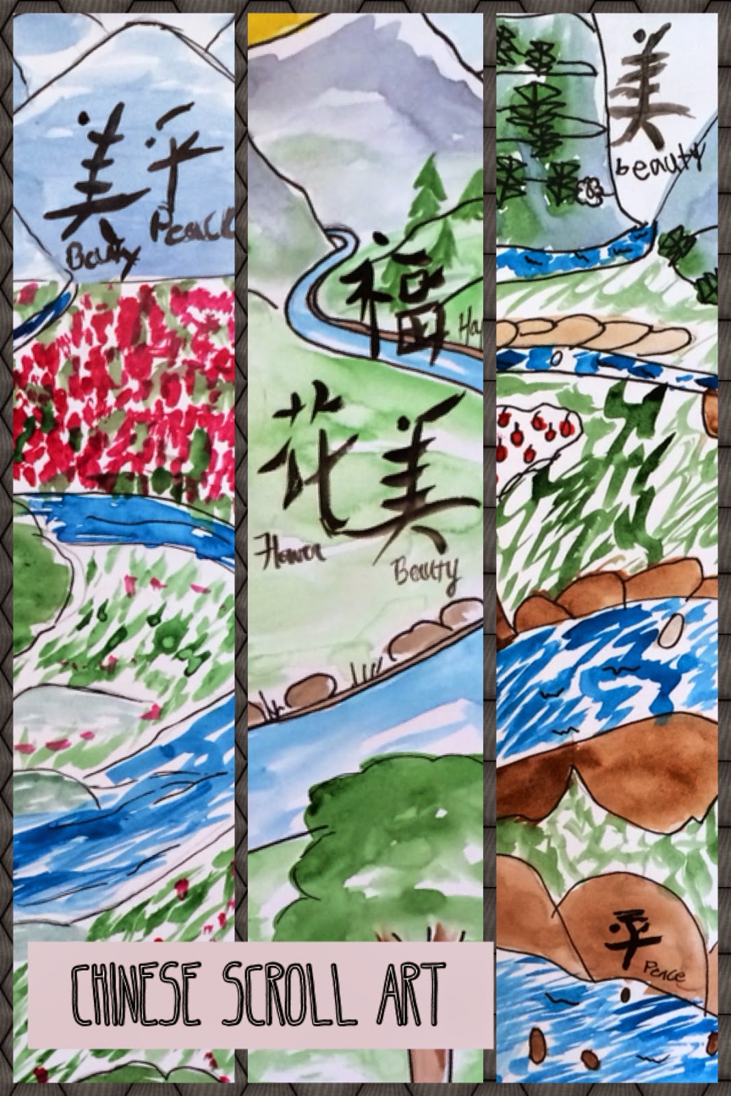 Artfully Me: Chinese Scroll Art Project